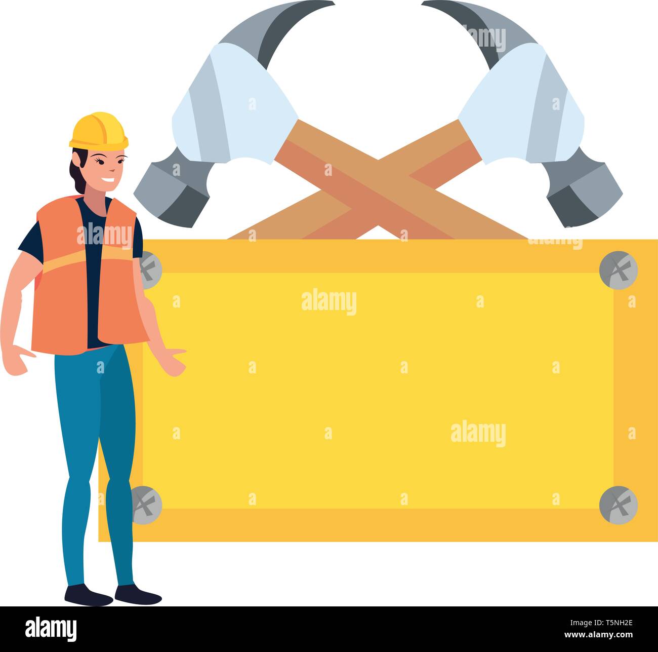 builder hammers board tool labour day vector illustration Stock Vector ...