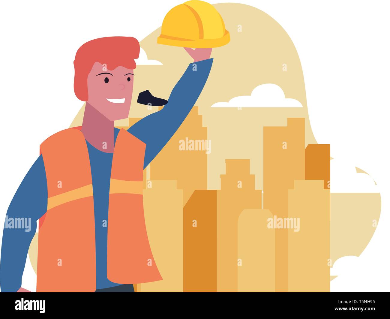 worker employee profession labour day vector illustration Stock Vector ...