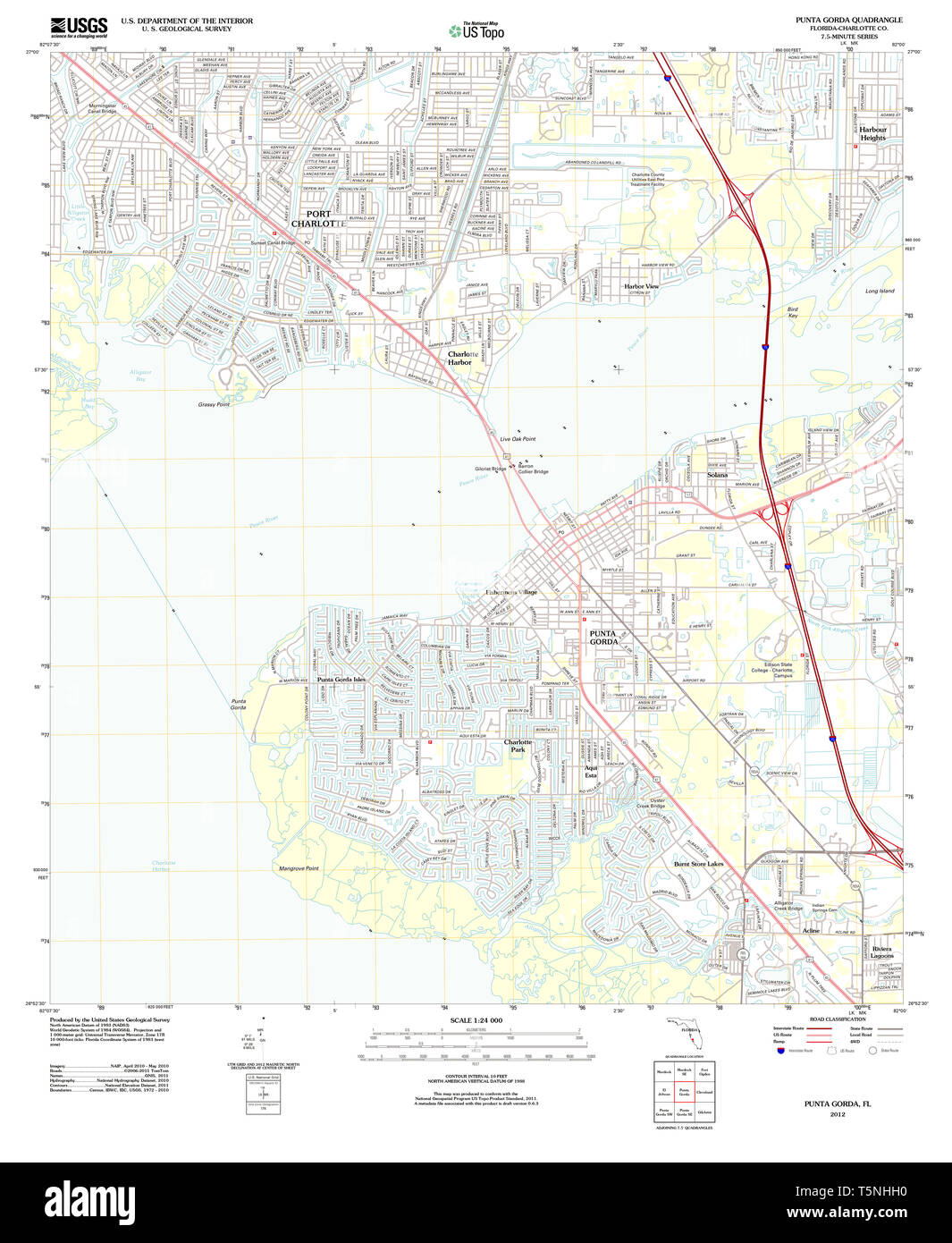 Punta gorda florida map hi-res stock photography and images - Alamy