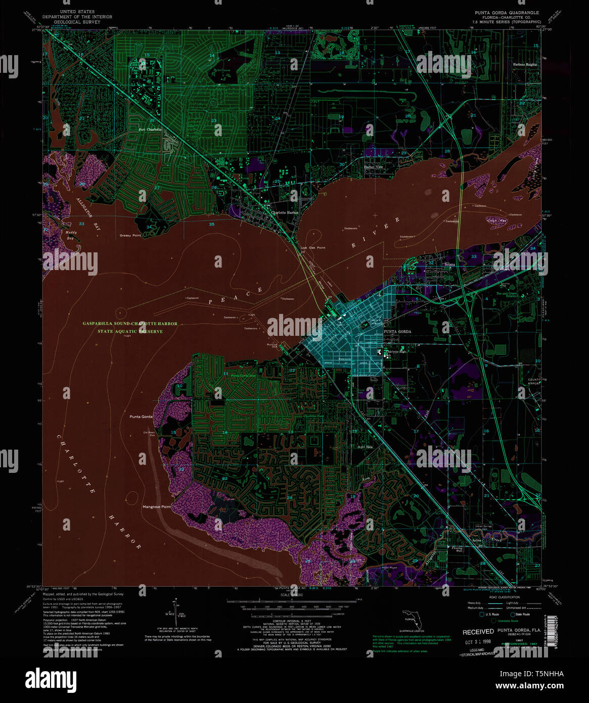 Punta gorda florida map hi-res stock photography and images - Alamy