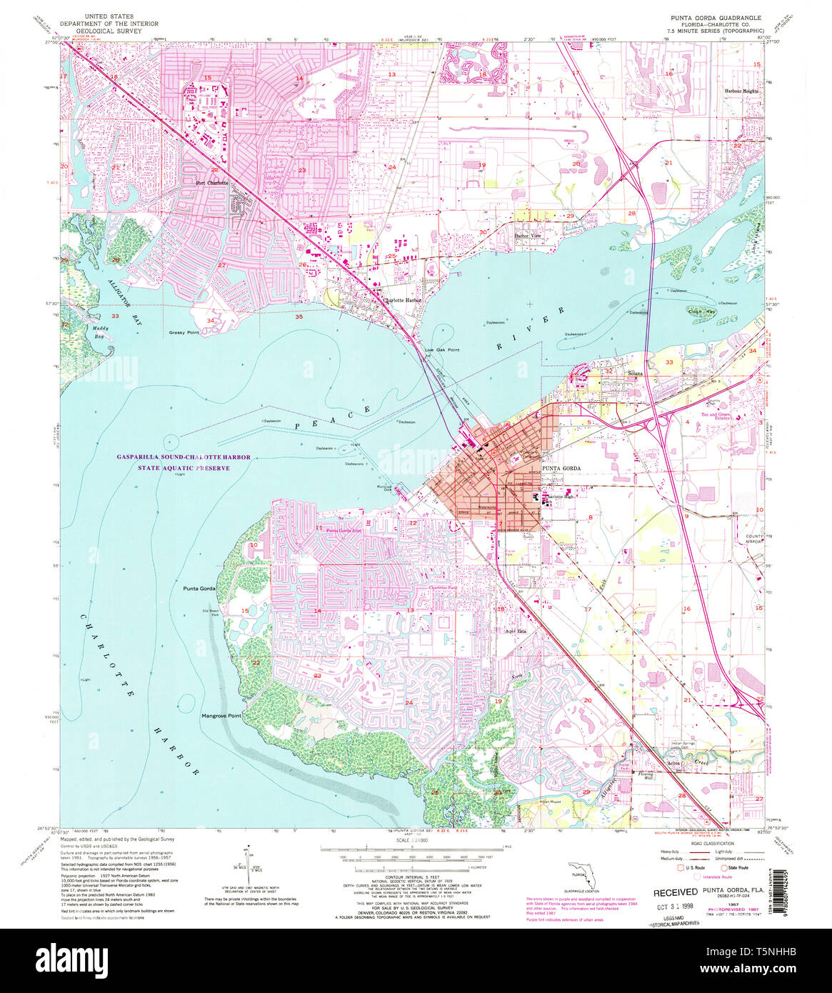Punta gorda florida map hi-res stock photography and images - Alamy