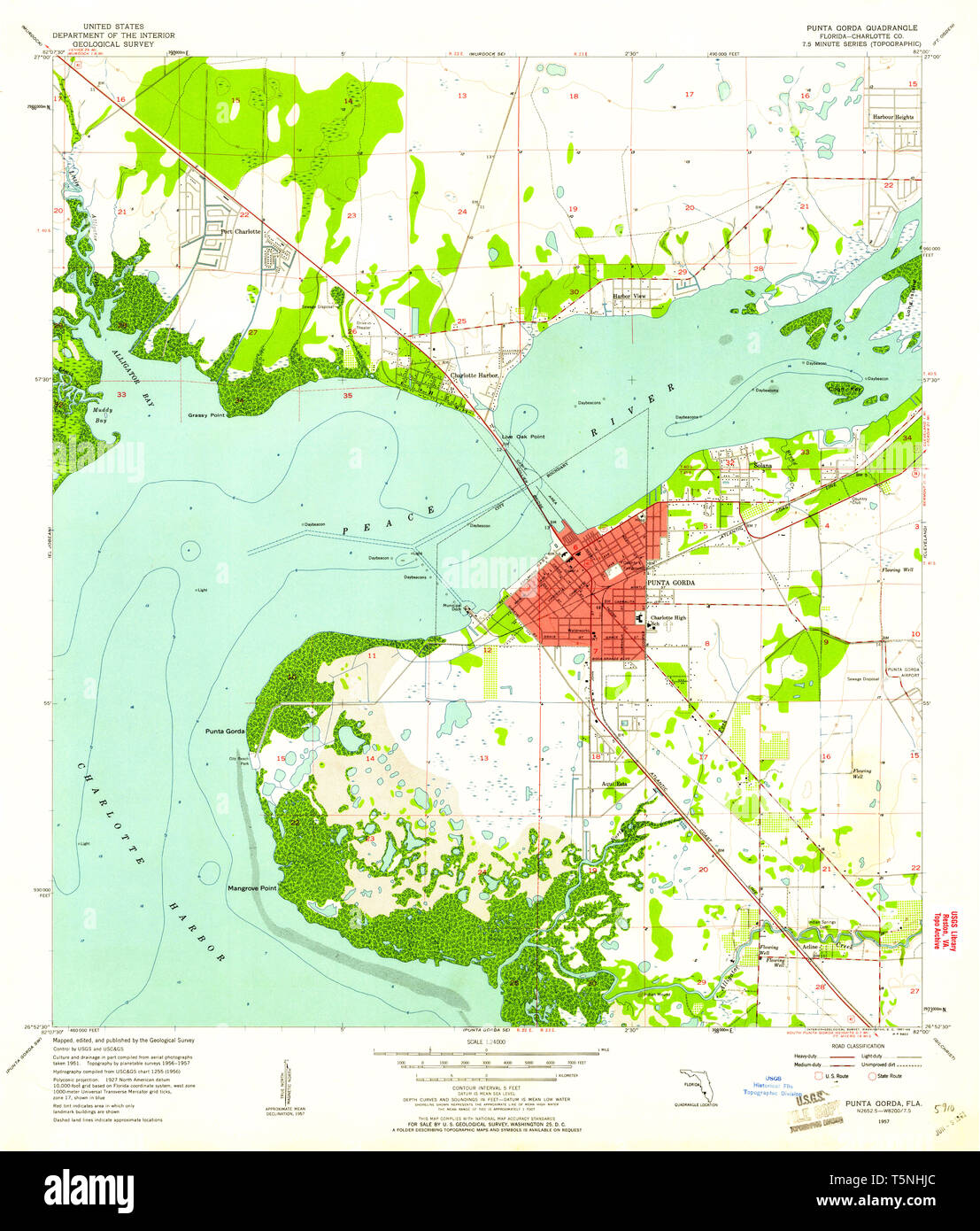 Punta gorda florida map hi-res stock photography and images - Alamy