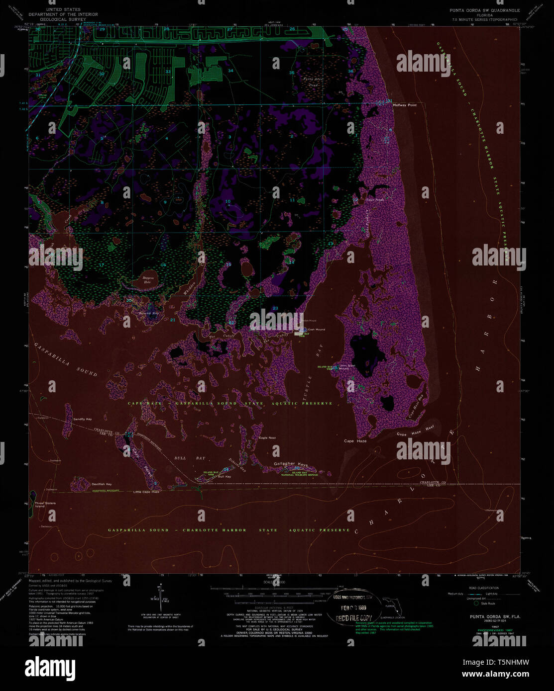 Punta gorda florida map hi-res stock photography and images - Alamy