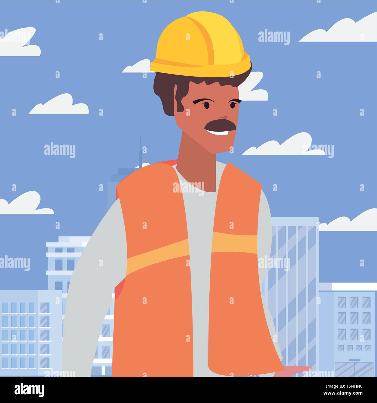 worker employee profession labour day vector illustration Stock Vector ...