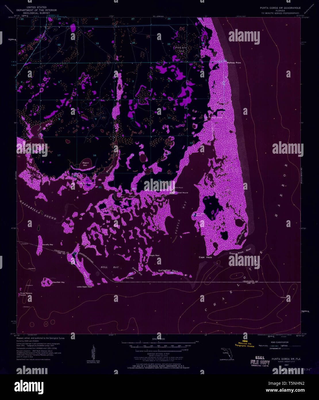 Punta gorda florida map hi-res stock photography and images - Alamy
