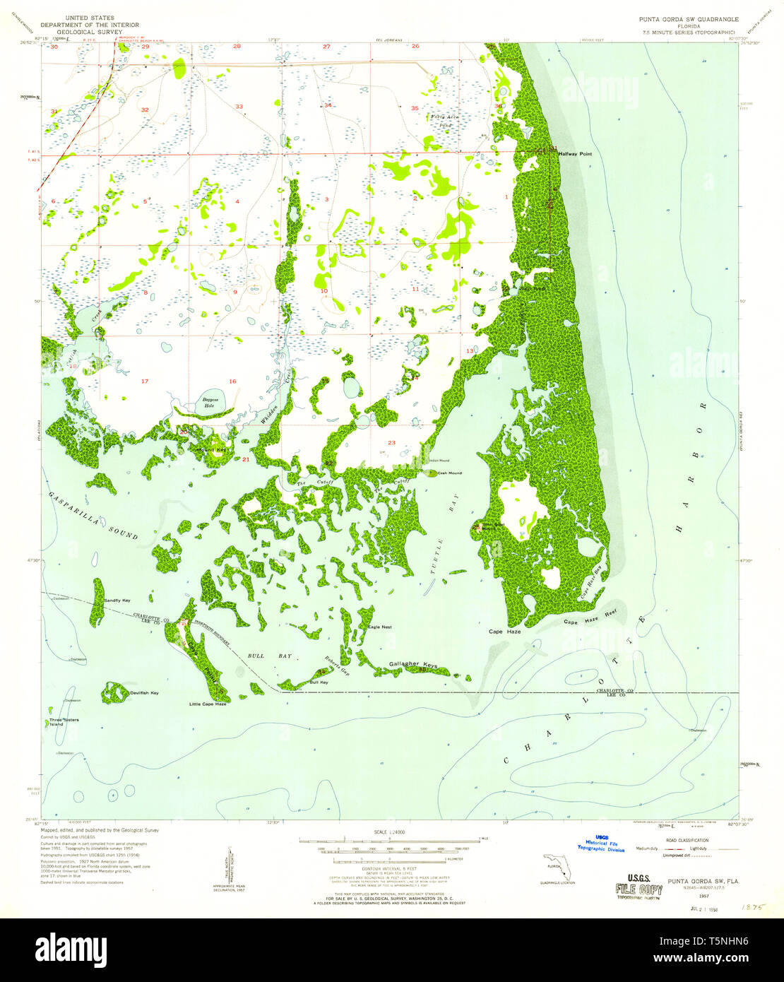 Punta gorda florida map hi-res stock photography and images - Alamy