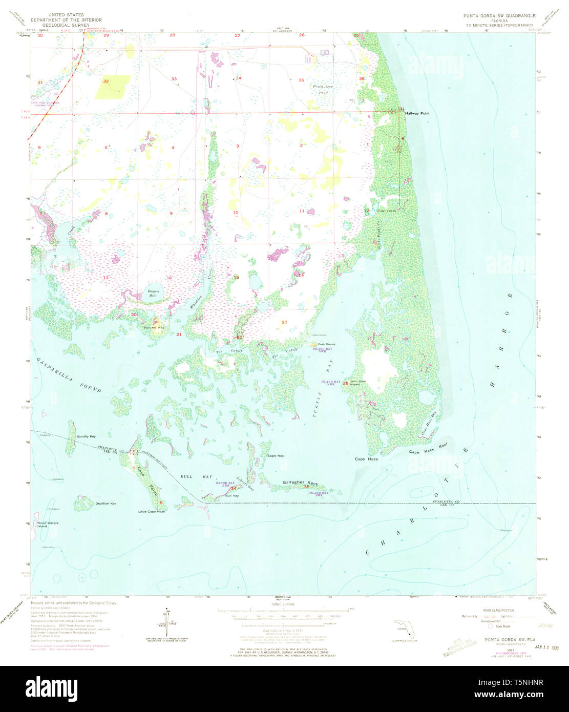 Punta gorda florida map hi-res stock photography and images - Alamy