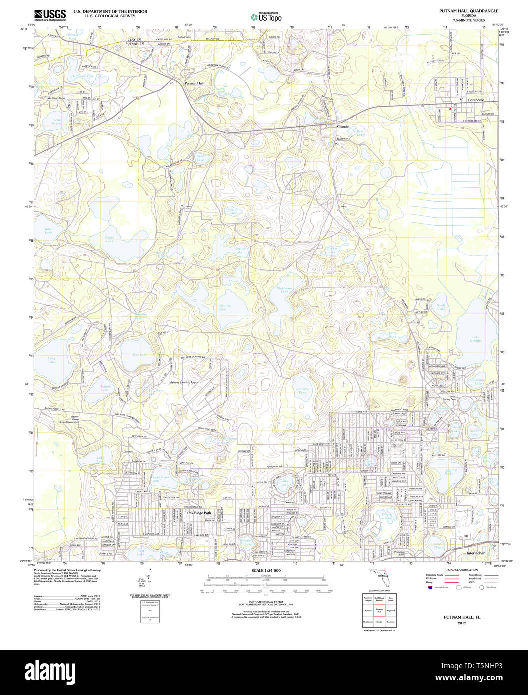 Putnam florida map hi-res stock photography and images - Alamy