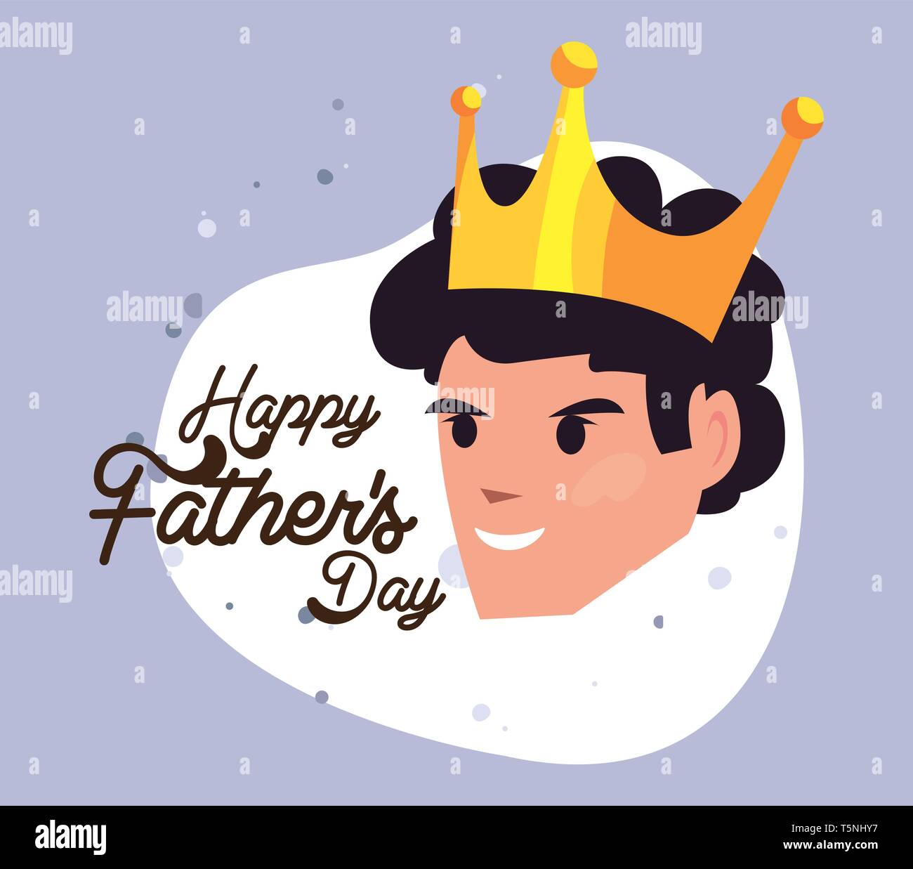 dad with crown happy fathers day vector illustration Stock Vector Image ...