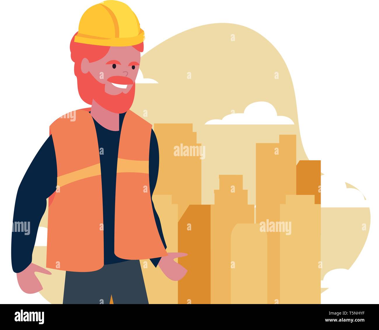 worker employee profession labour day vector illustration Stock Vector ...