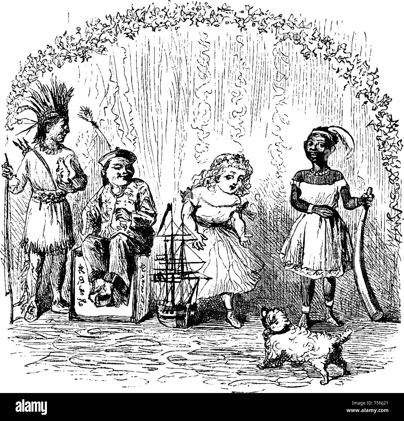 Children Playing Games Clipart Black And White