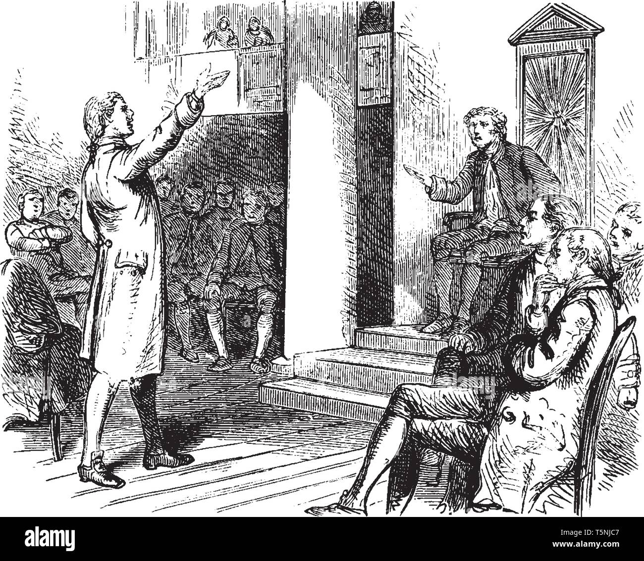 Patrick Henry an American attorney, planter and orator,Making his ...