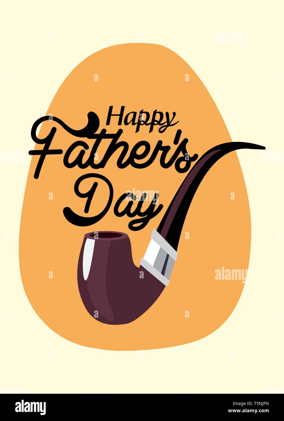 tobacco pipe happy fathers day vector illustration Stock Vector Image ...
