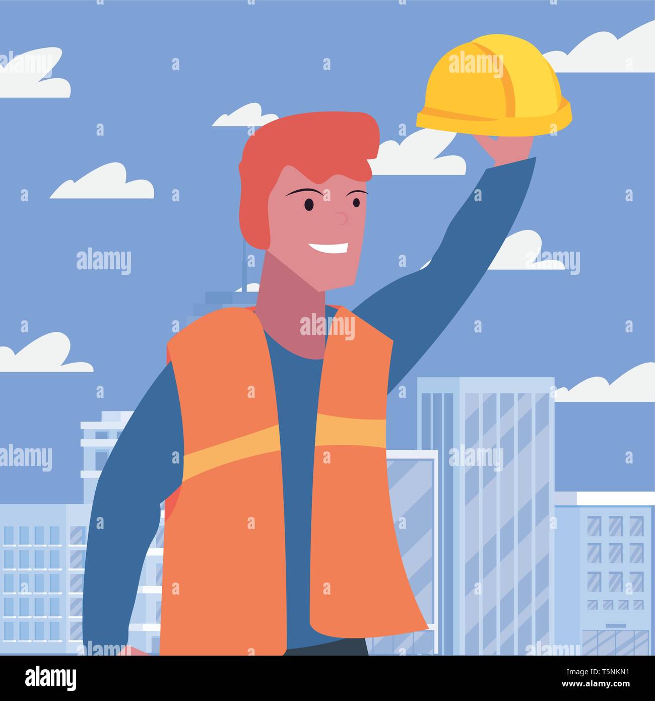 worker employee profession labour day vector illustration Stock Vector ...