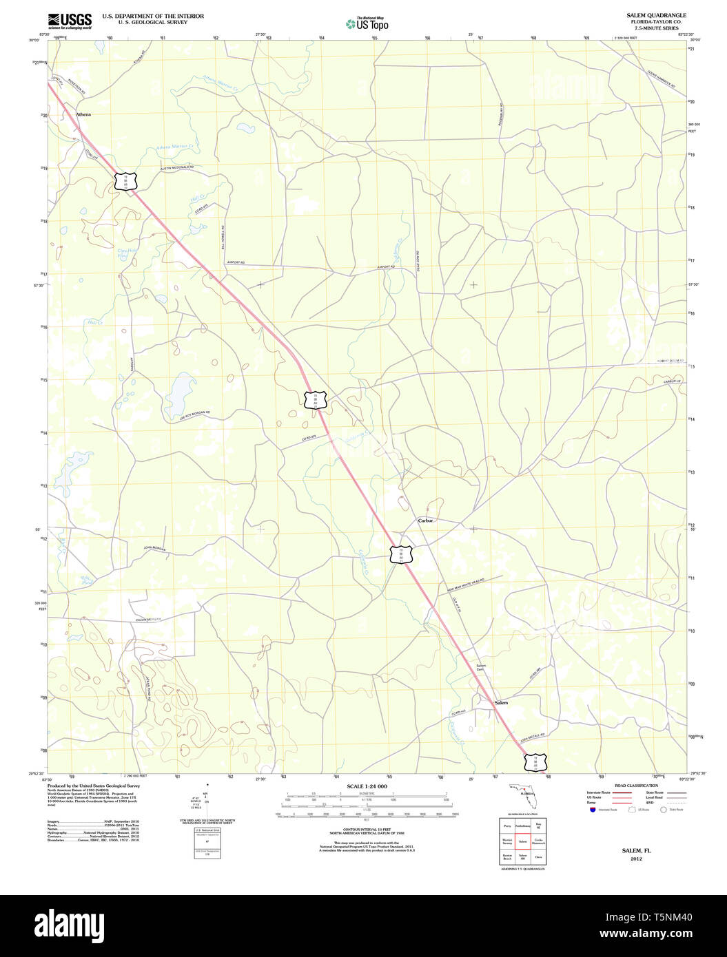 Salem florida map hi-res stock photography and images - Alamy