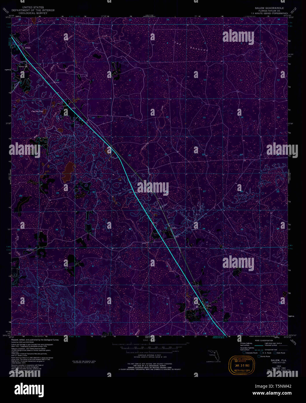 Salem florida map hi-res stock photography and images - Alamy