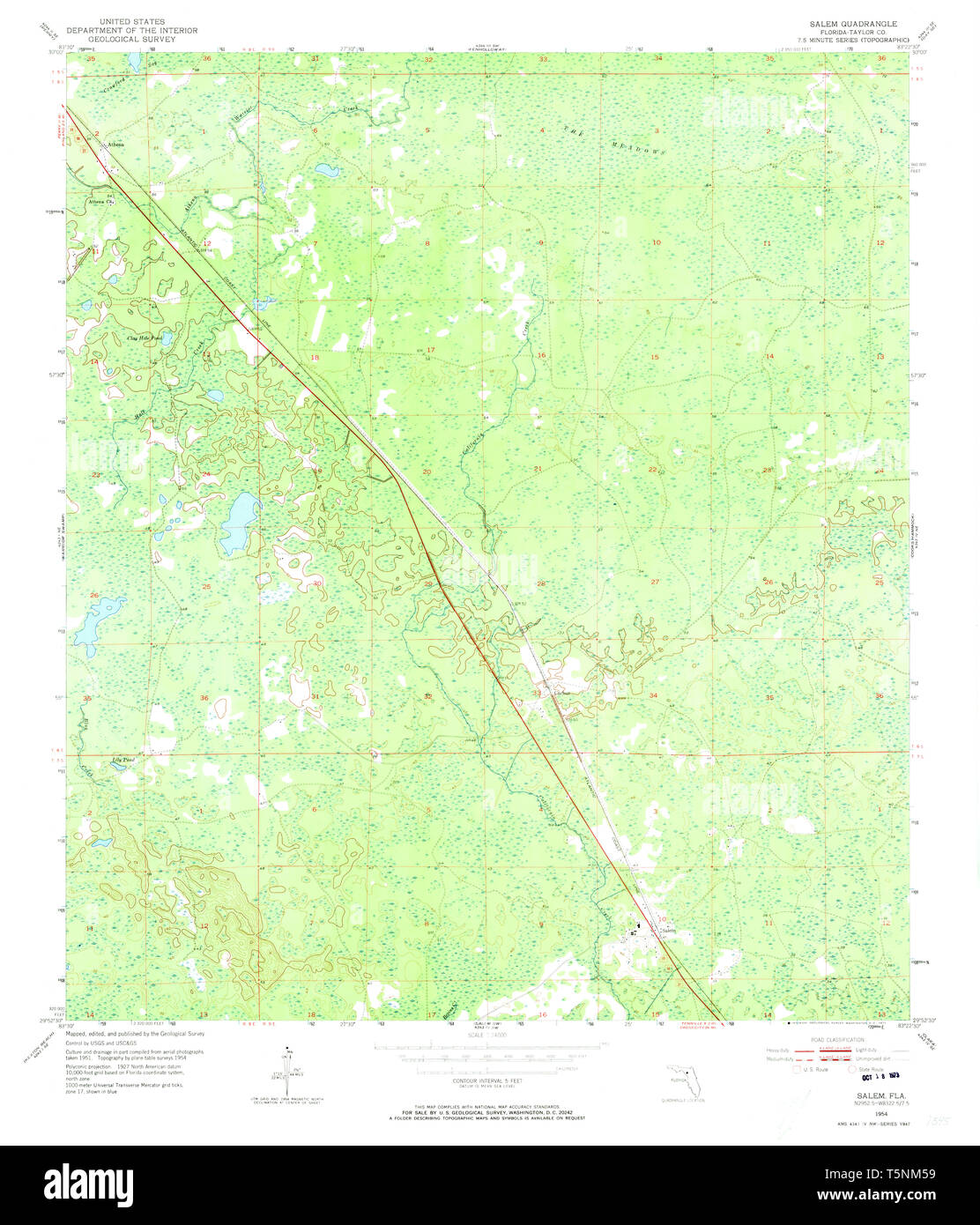 Salem florida map Cut Out Stock Images & Pictures - Alamy