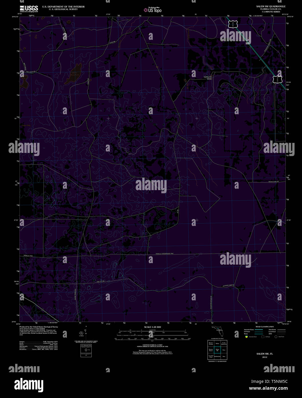 Salem florida map hi-res stock photography and images - Alamy