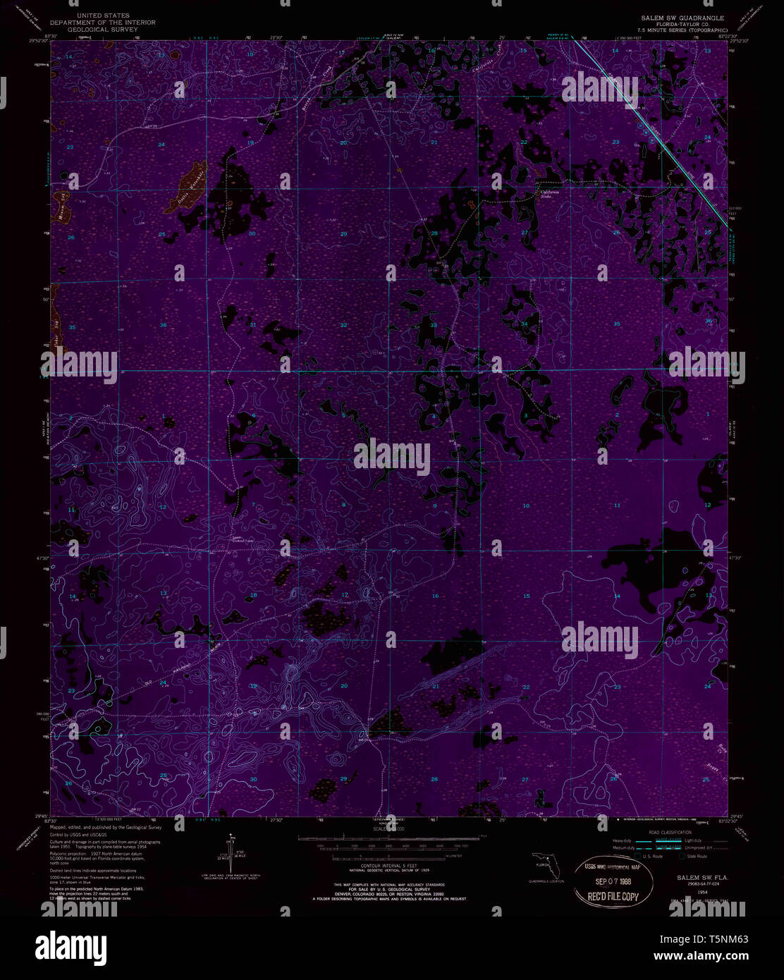 Salem florida map hi-res stock photography and images - Alamy