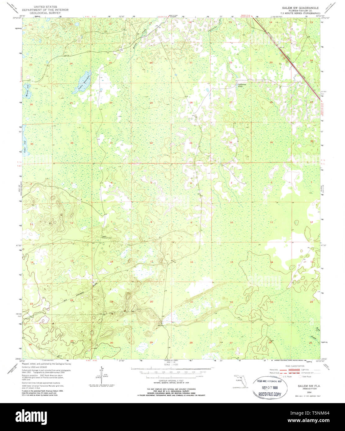 Salem florida map hi-res stock photography and images - Alamy