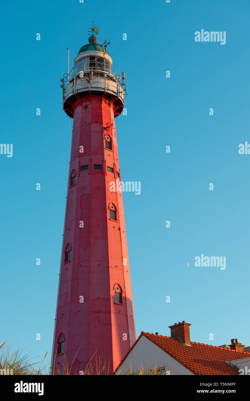Lighthouse scheveningen beach hague netherlands hi-res stock ...