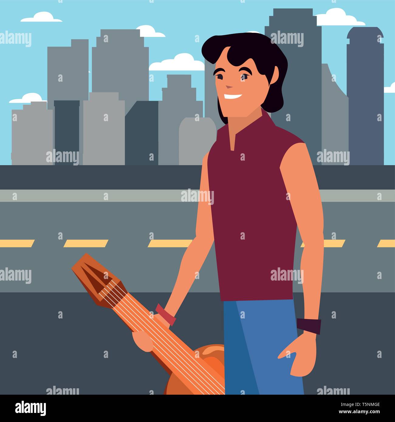 musician profession labour day vector illustration design Stock Vector ...