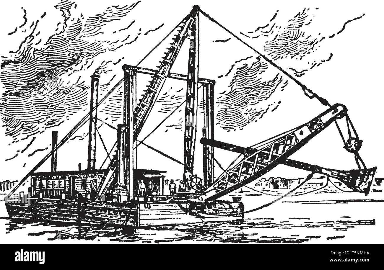 Dredge is an apparatus for bringing up objects or mud from a river or ...