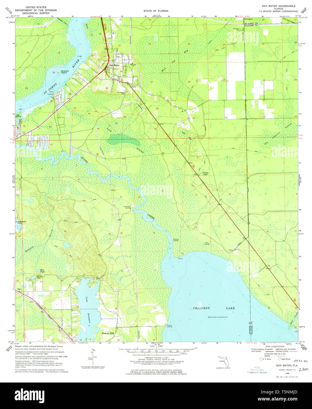 San mateo florida map Cut Out Stock Images & Pictures - Alamy
