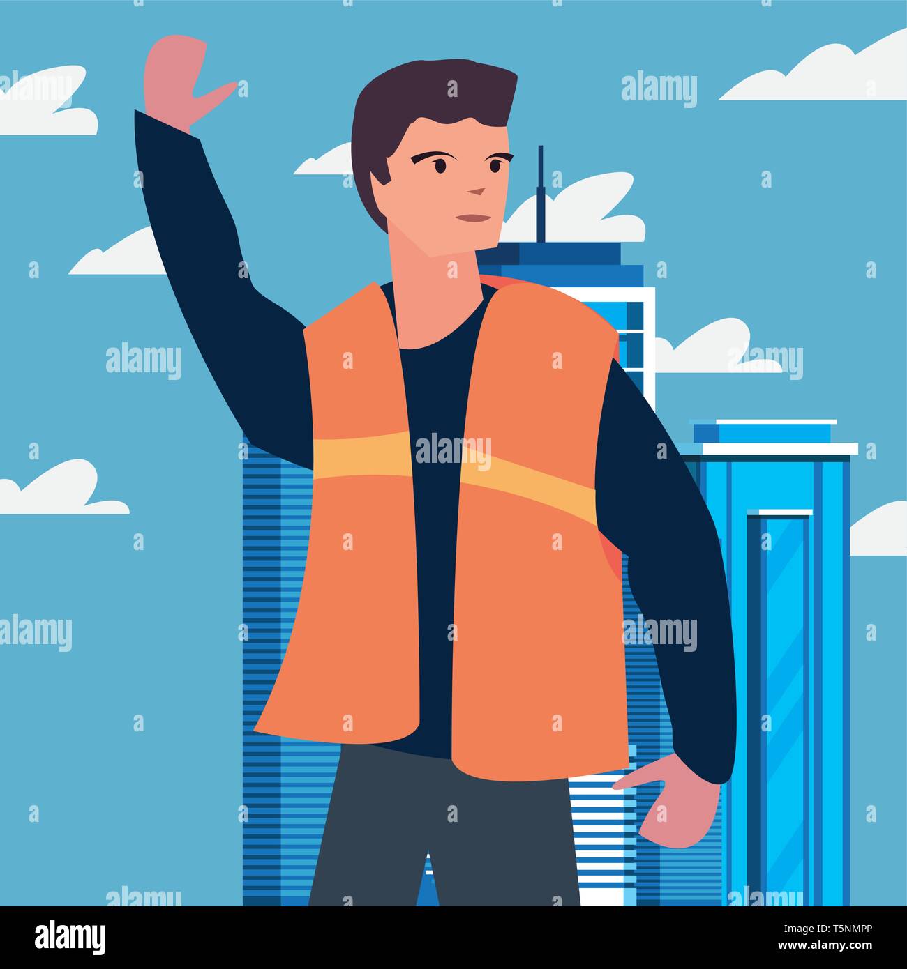 worker employee profession labour day vector illustration Stock Vector ...