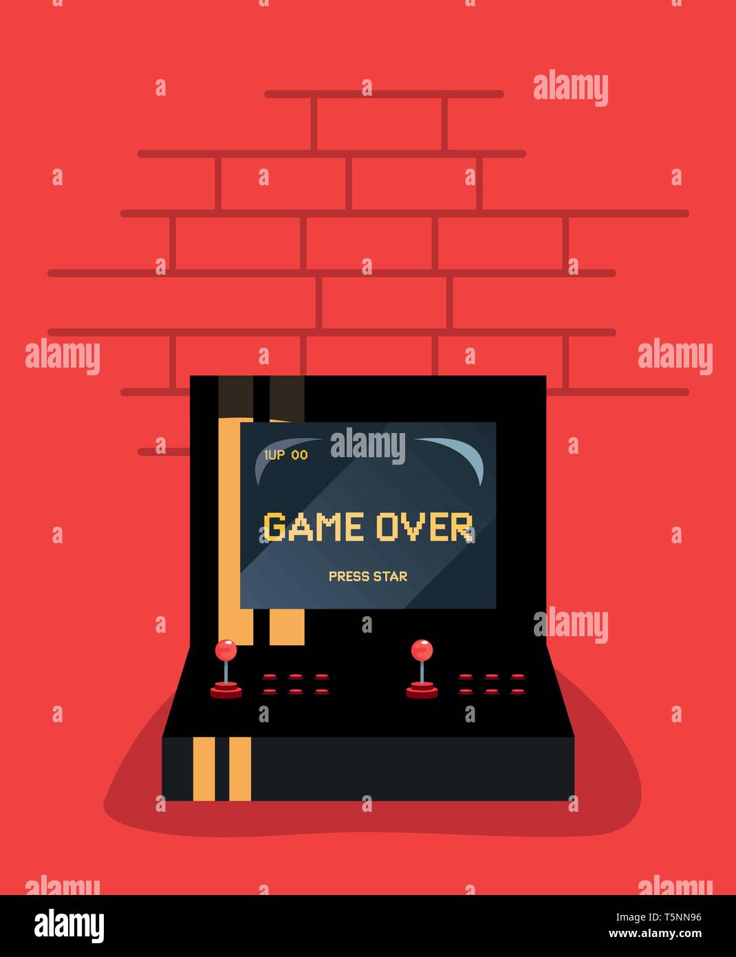 arcade machine video game retro vector illustration design Stock Vector ...