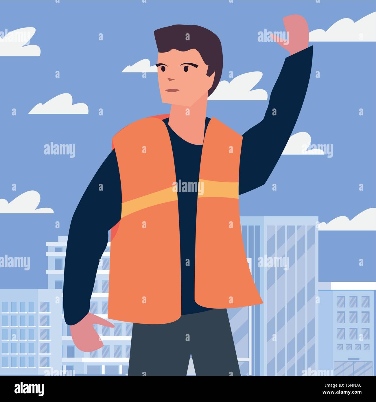 worker employee profession labour day vector illustration Stock Vector ...