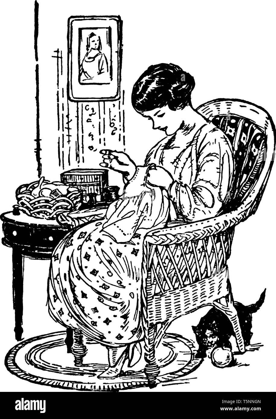 The mending Stock Vector Images - Alamy