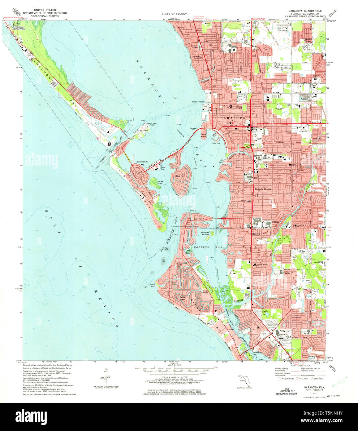 Map of sarasota hi-res stock photography and images - Alamy