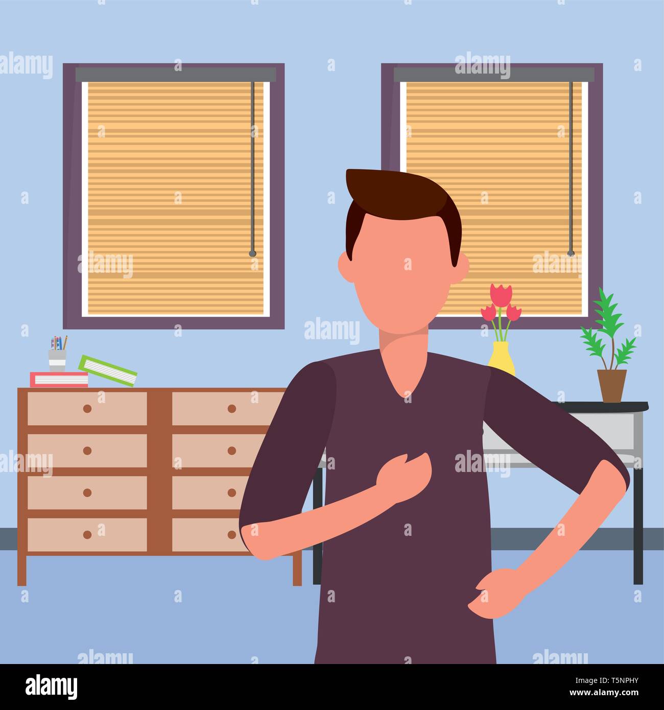 casual happy people man indoor scene at house home with furniture ...