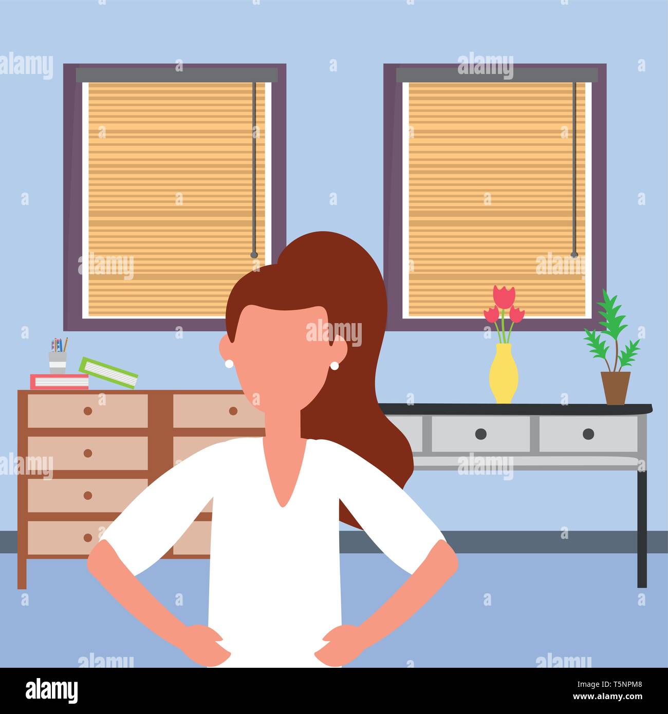 casual happy people woman indoor scene at house home with furniture ...