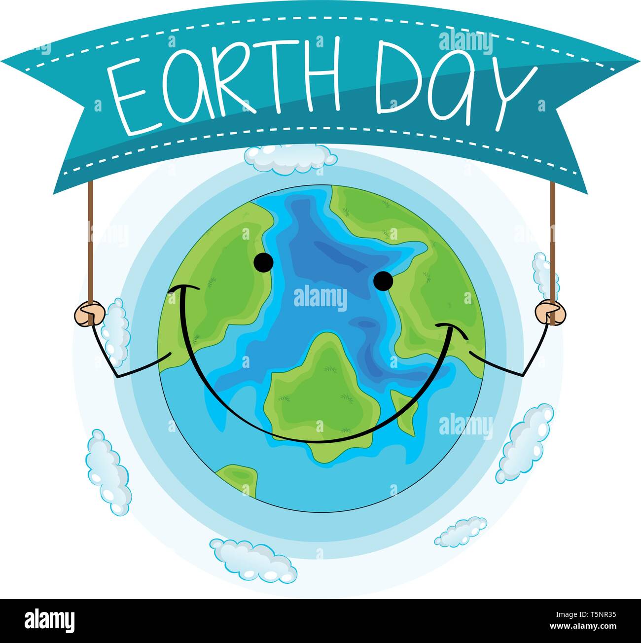 Happy earth concept background illustration Stock Vector Image & Art ...
