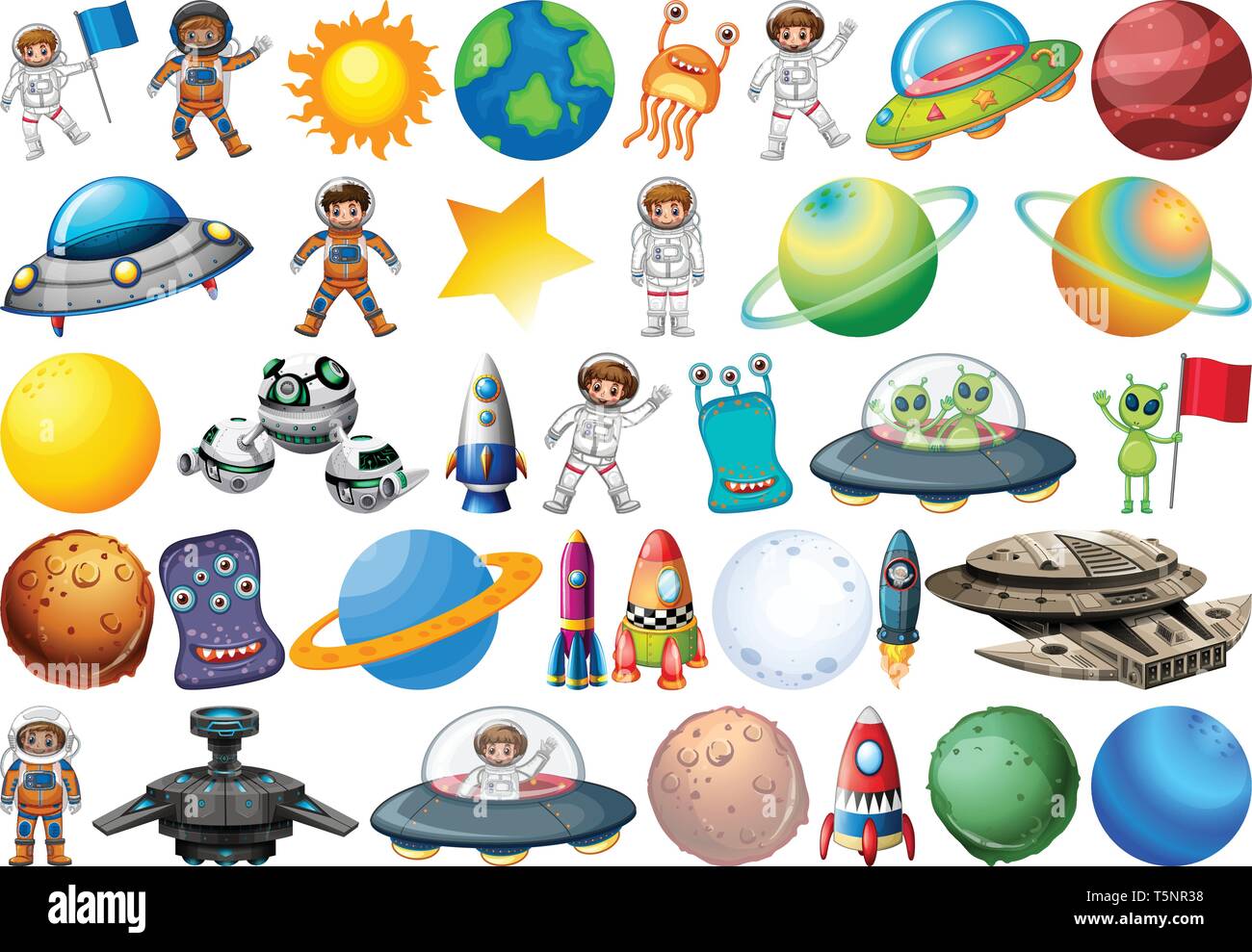 Set of space element illustration Stock Vector Image & Art - Alamy