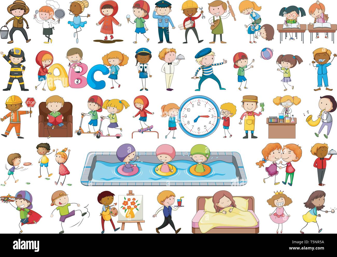 Set of simple characters illustration Stock Vector Image & Art - Alamy