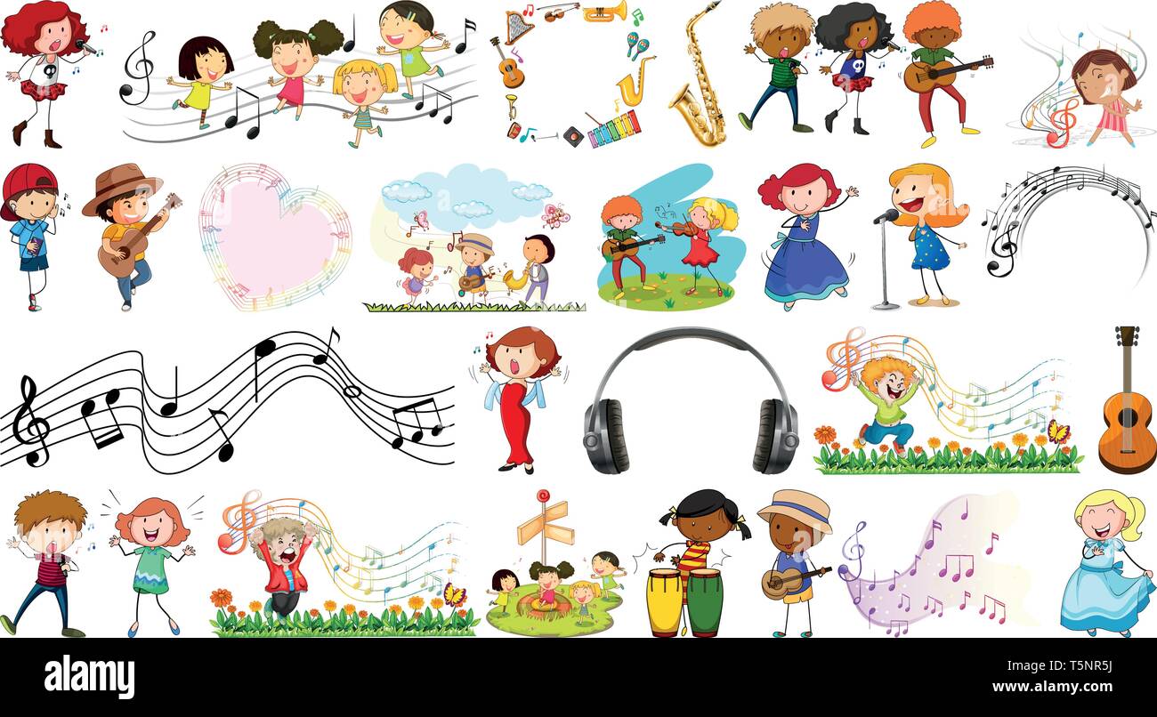 Set of music element illustration Stock Vector Image & Art - Alamy