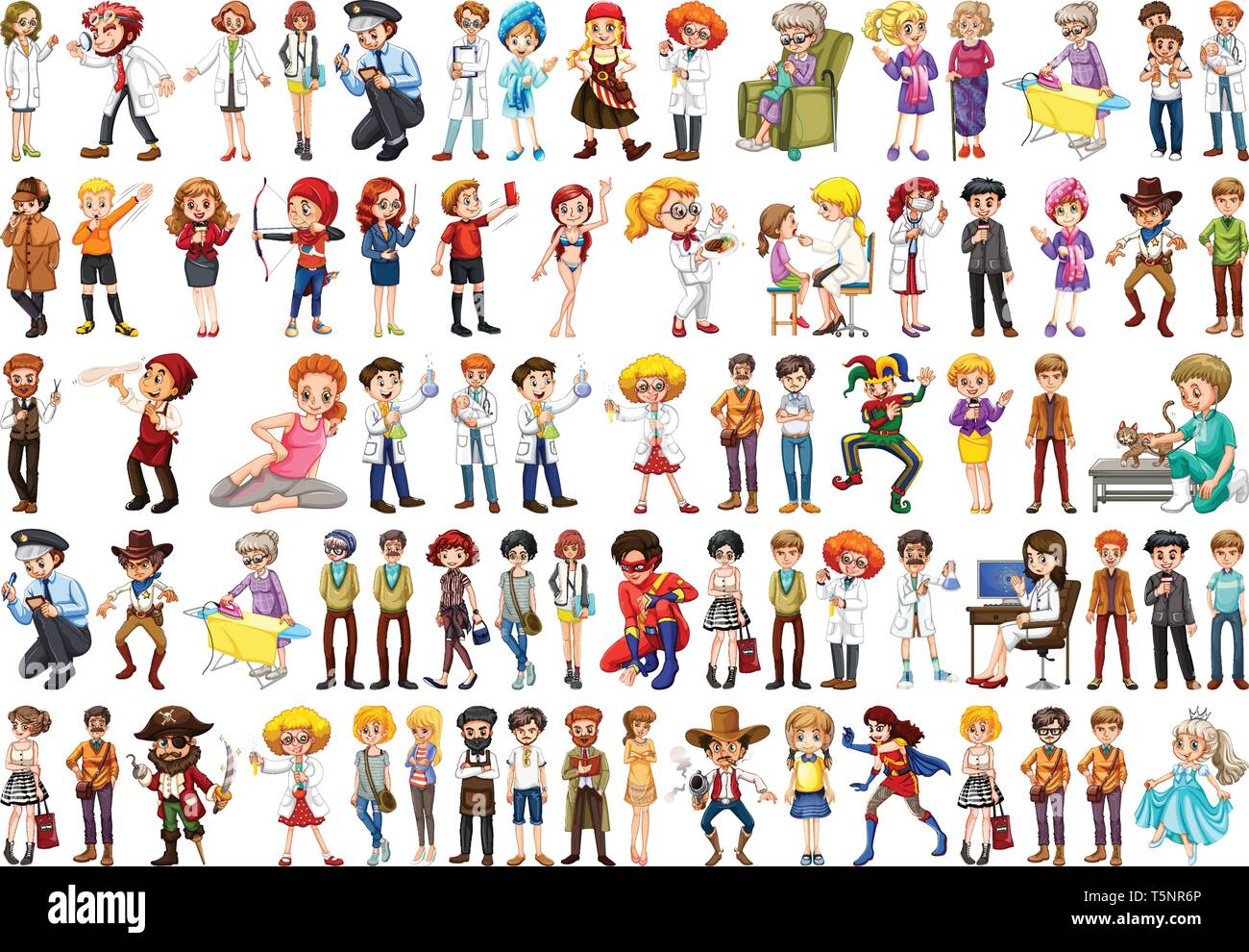 Set of different characters illustration Stock Vector Image & Art - Alamy