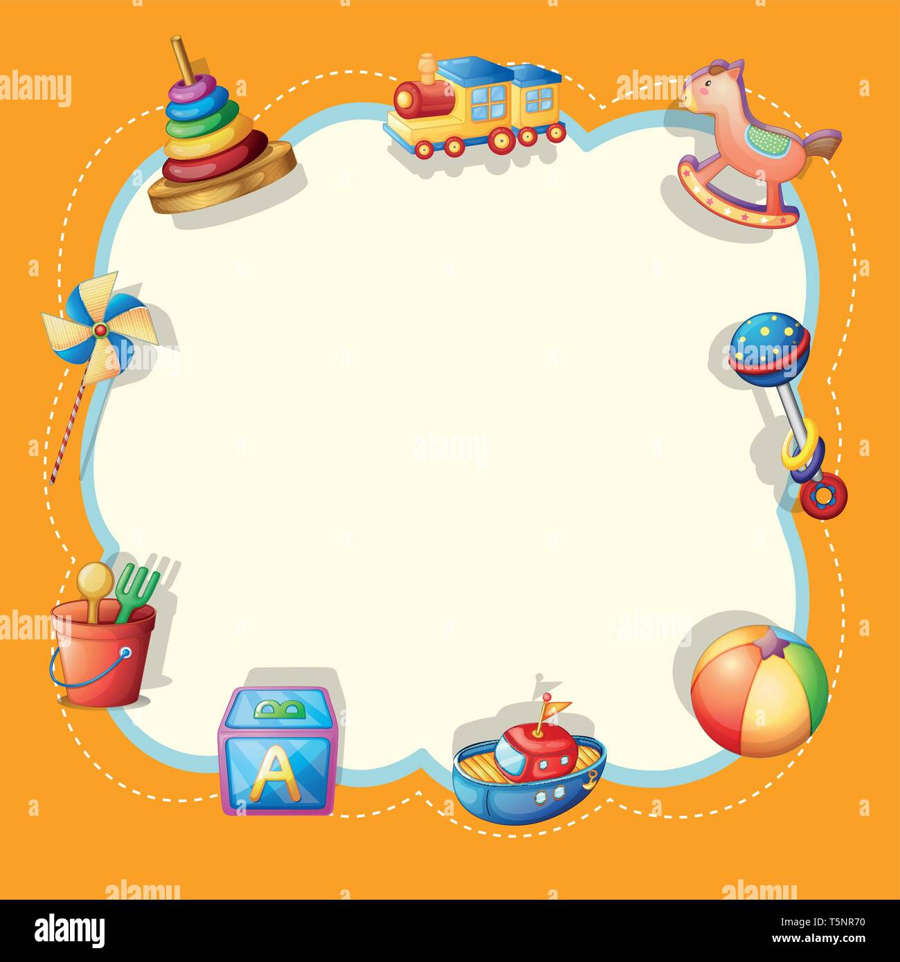 Object on cute border illustration Stock Vector Image & Art - Alamy