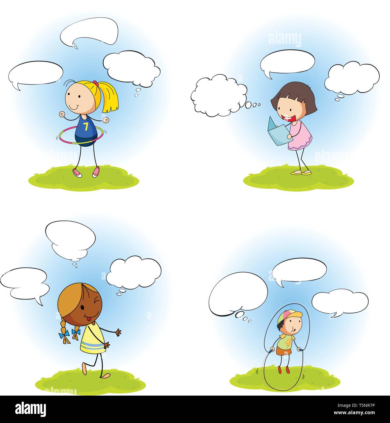 Speech school girl Stock Vector Images - Alamy