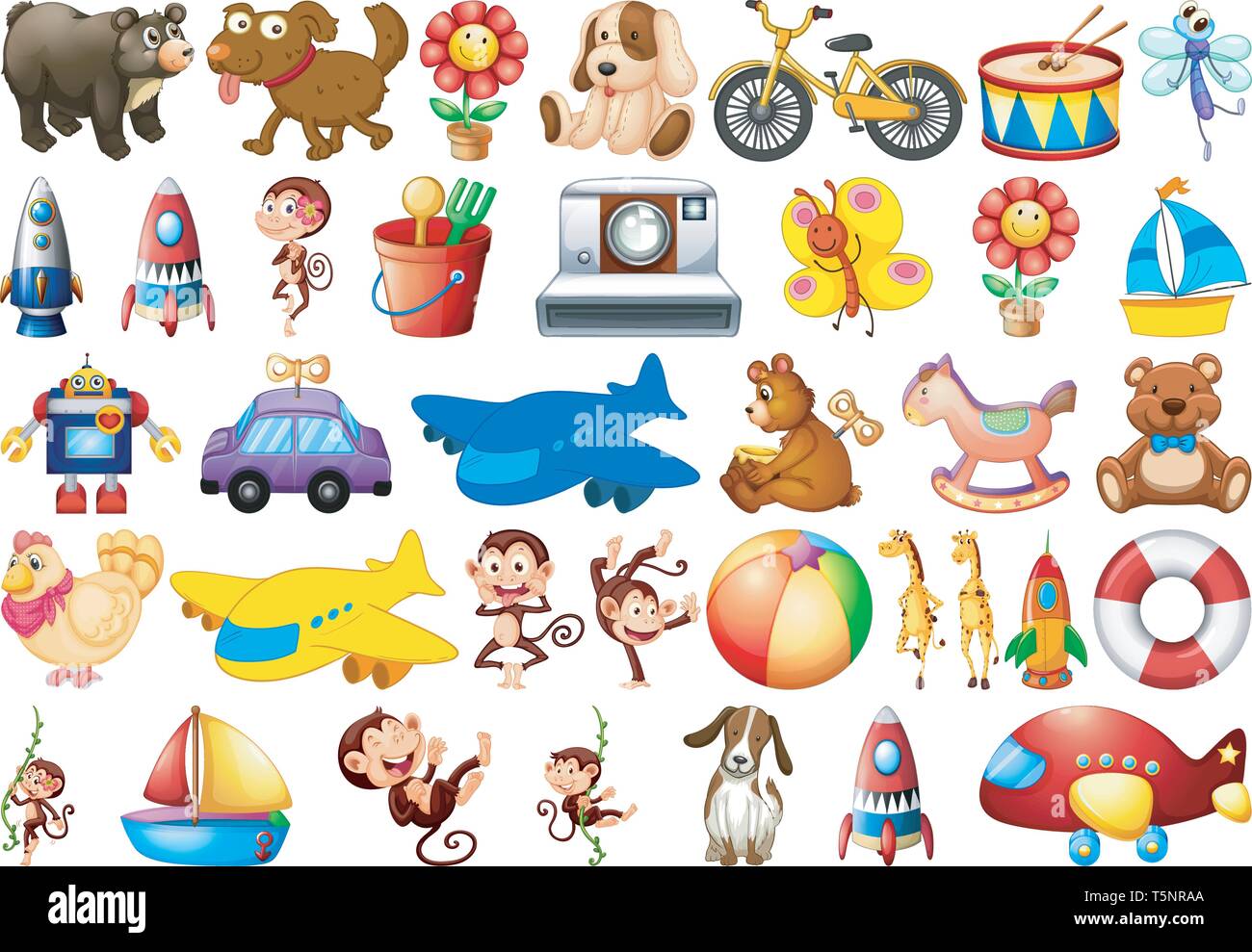Set of children toys illustration Stock Vector Image & Art - Alamy