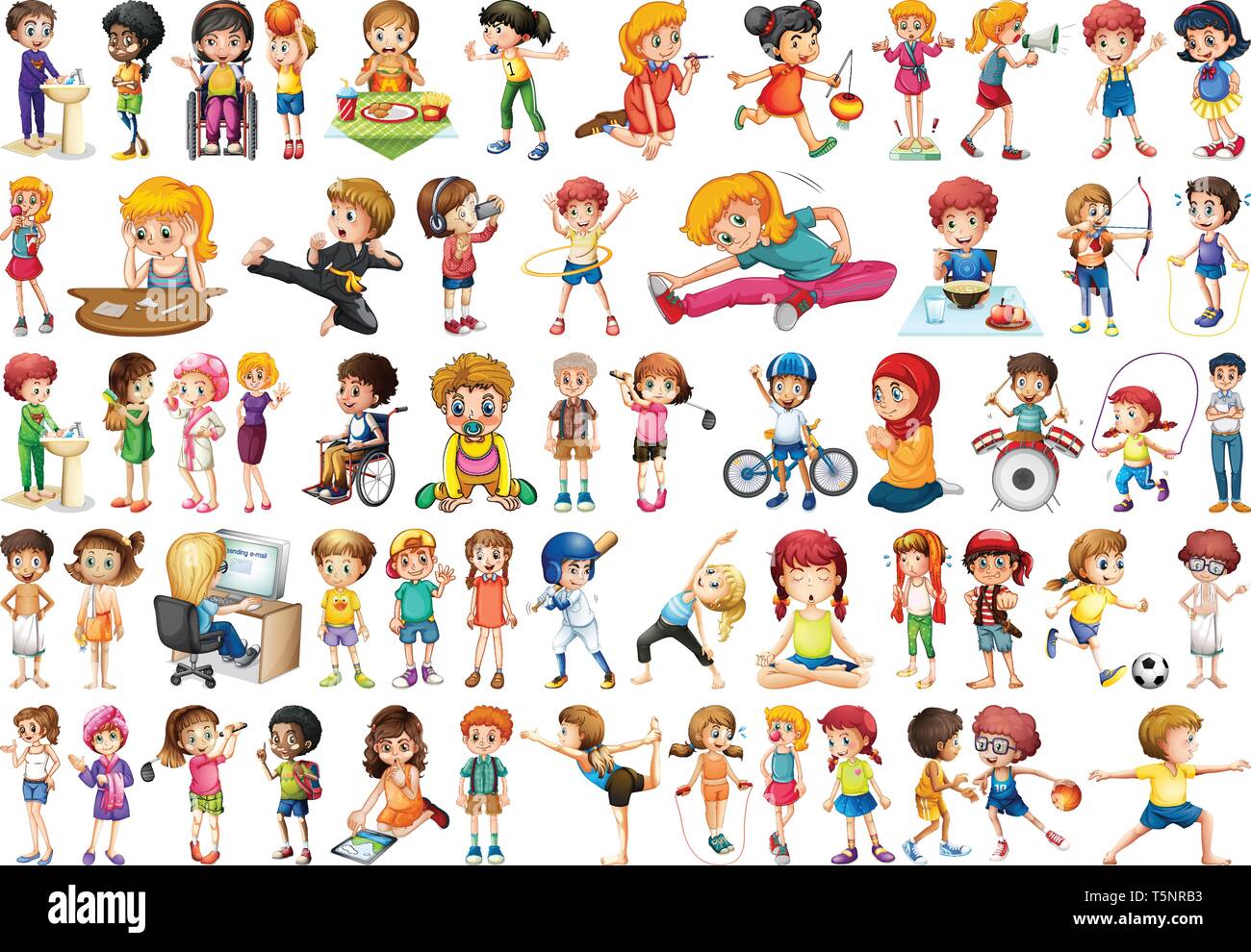 Set of different characters illustration Stock Vector Image & Art - Alamy