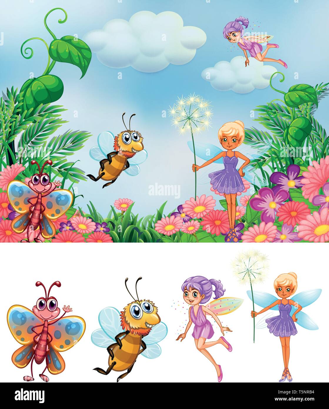 Fairy in nature Stock Vector Images - Alamy