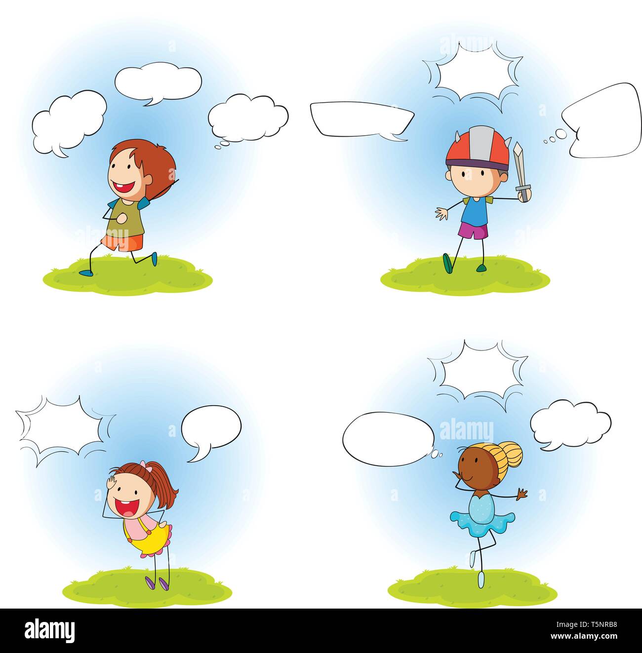 Kids fun bubbles happy Stock Vector Images - Alamy