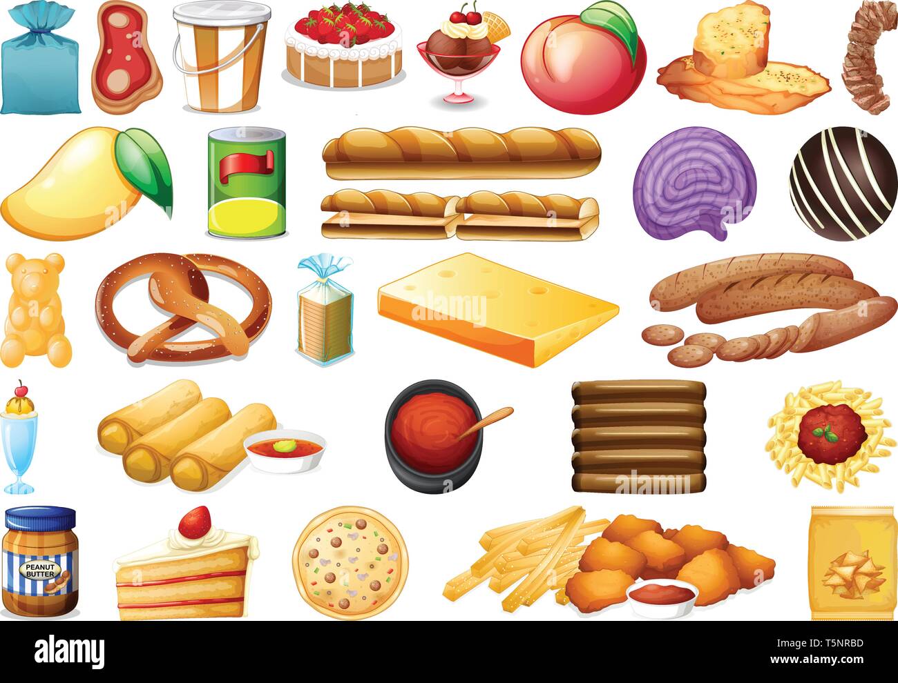 Set of western cuisine illustration Stock Vector Image & Art - Alamy