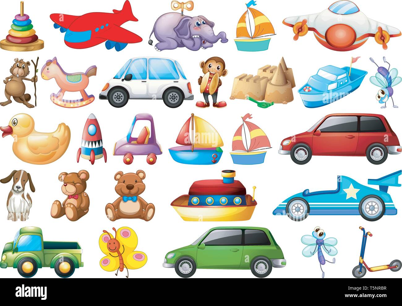 Set of different toys illustration Stock Vector Image & Art - Alamy