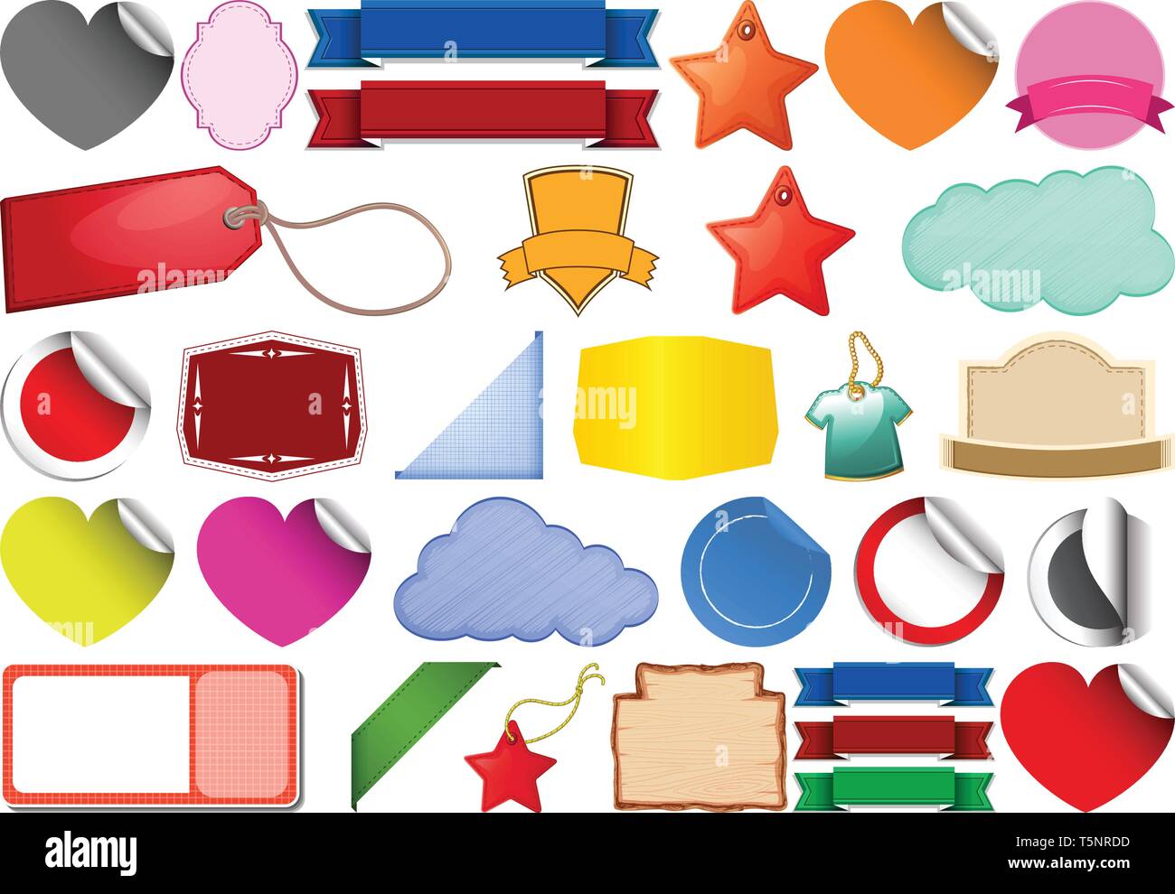 Set of tag label illustration Stock Vector Image & Art - Alamy