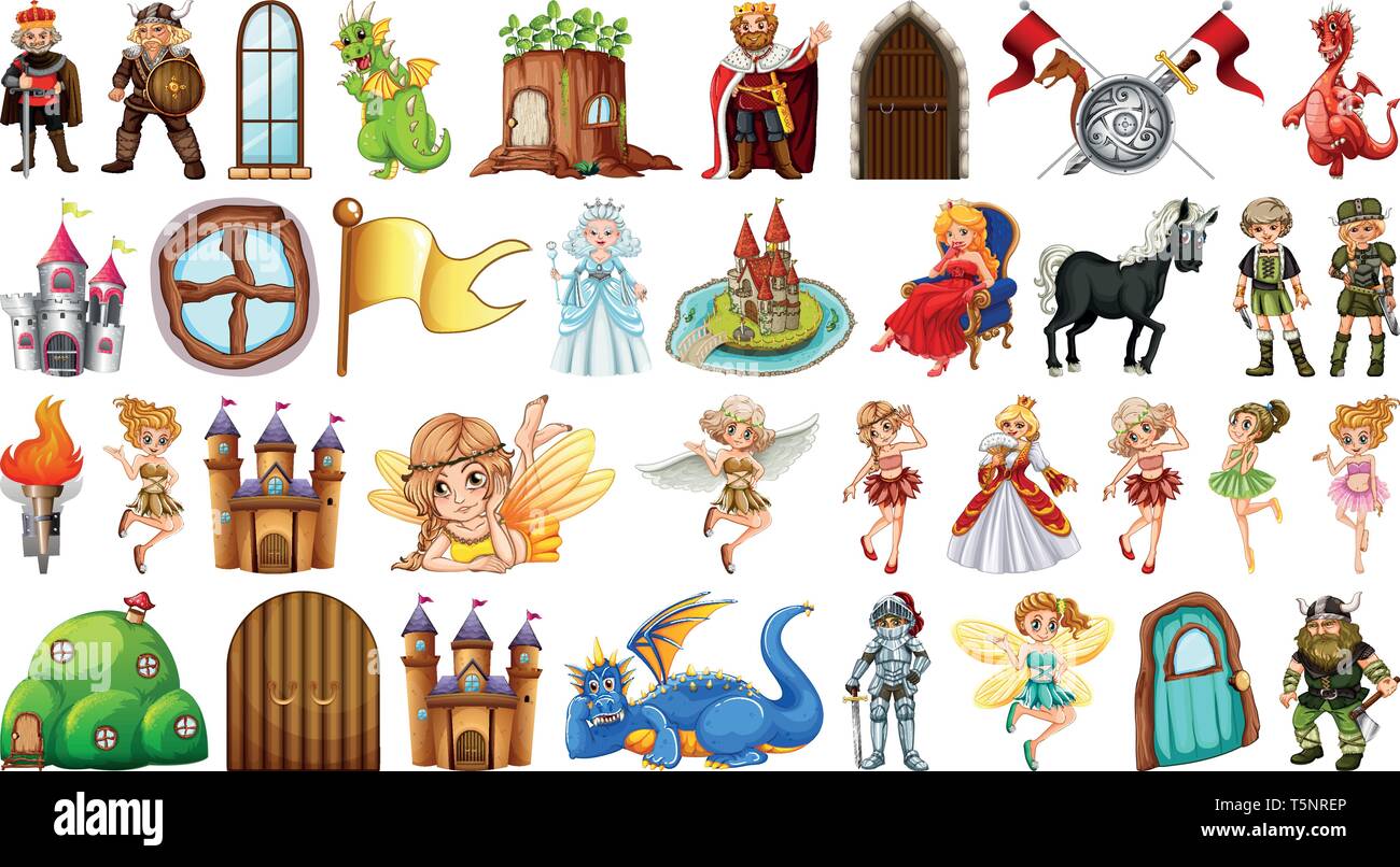 Set of fantasy objects illustration Stock Vector Image & Art - Alamy